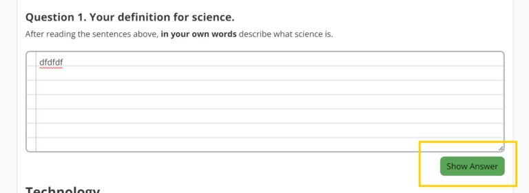 Viewing Answers – sciPAD Online New Zealand