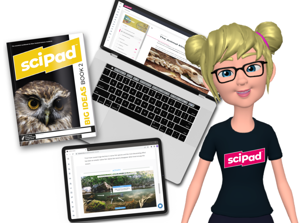 sciPAD Online – Printed sciPADs accompanied by sciPAD Online.