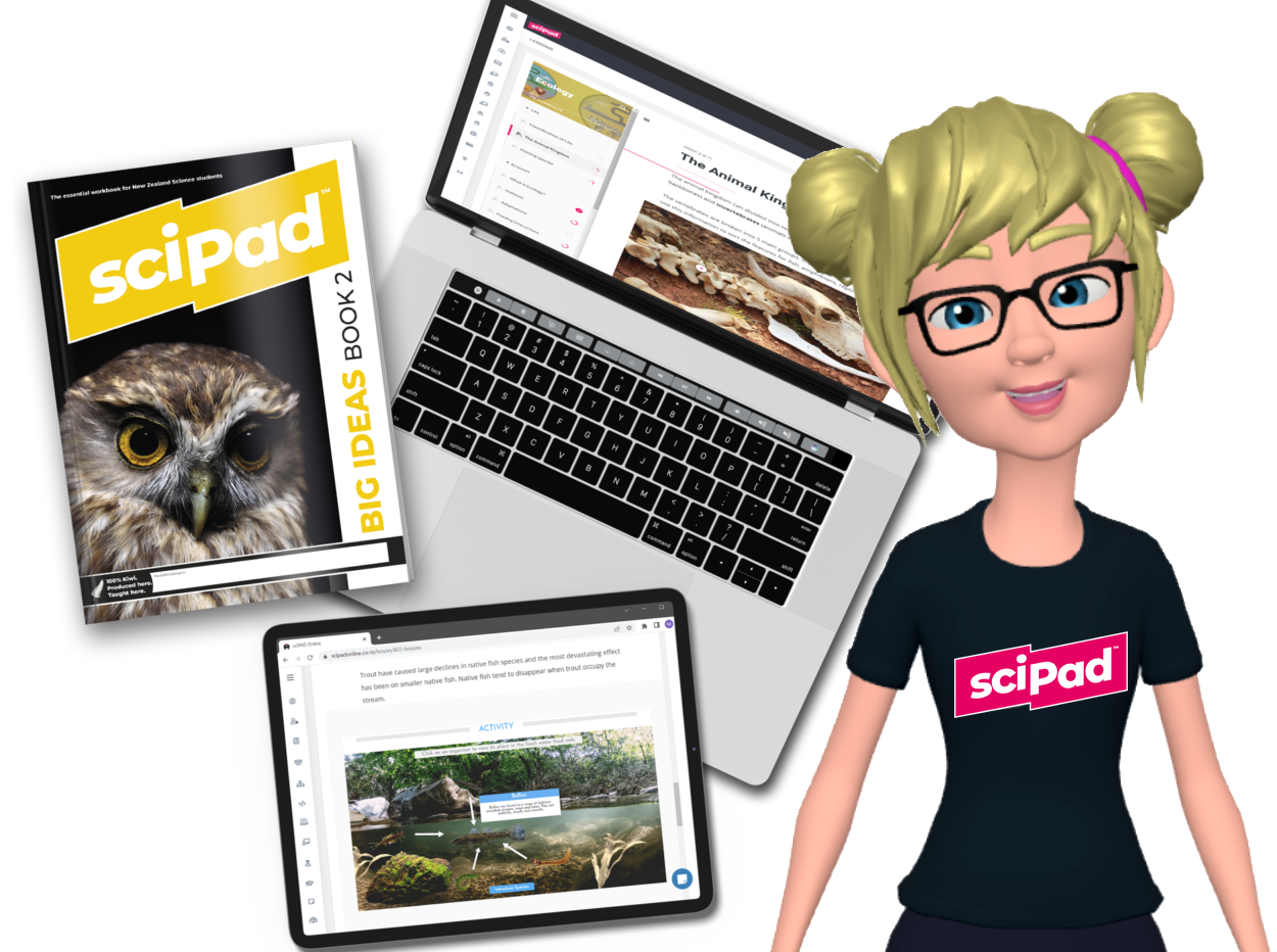 sciPAD Online – Printed sciPADs accompanied by sciPAD Online.